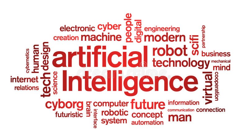 4k Artificial Intelligence Animated Tag AI Word Cloud,Text Design ...