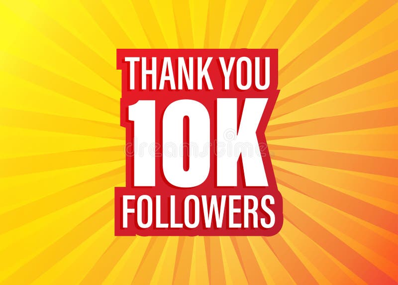 Thank You Background with 10K To 1M Followers Design. Congratulating ...