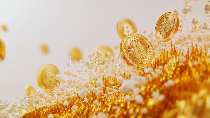 8K Bitcoin Growth Chart Prediction Doodle Isolated 3D Render Stock ...