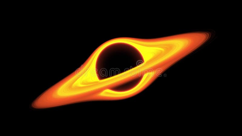 4K Black Hole Loop Animation on Black Background Stock Video - Video of ...