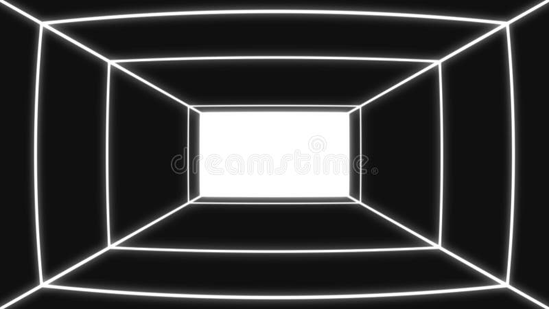 4K Black and White Rectangular Square Infinity Zoom Loop Animation ...