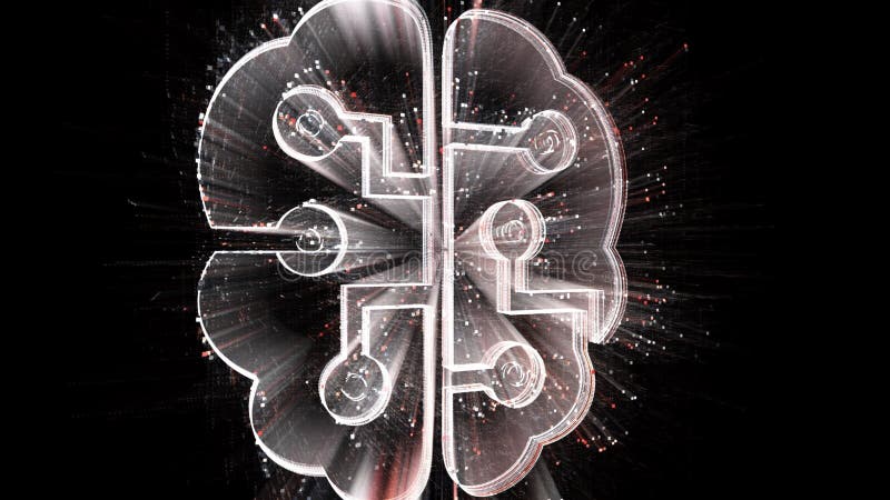 4k AI Artificial Intelligence People Head,Matrix Binary Computer Code Text. Stock Video - Video ...