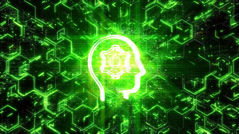 4k Brain AI Artificial Intelligence Circuit,Matrix Binary Computer Code Text. Stock Footage ...