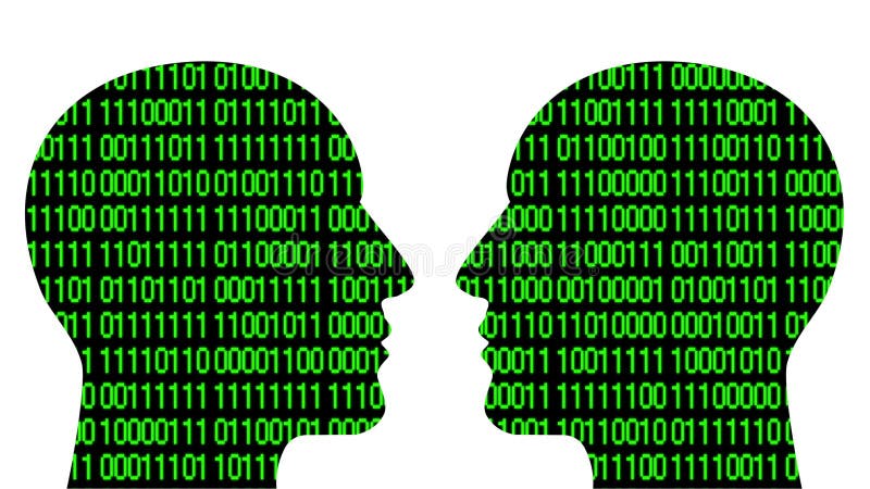 4k Brain Head Matrix Style Binary Code,man Thinking AI Artificial ...