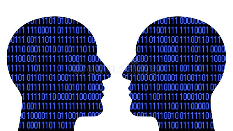 4k Brain Head Matrix Style Binary Code,man Thinking AI Artificial ...