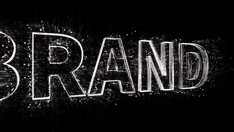 4k BRAND Word,Matrix Binary Computer Code Text Design Particle Animation. Stock Footage - Video ...