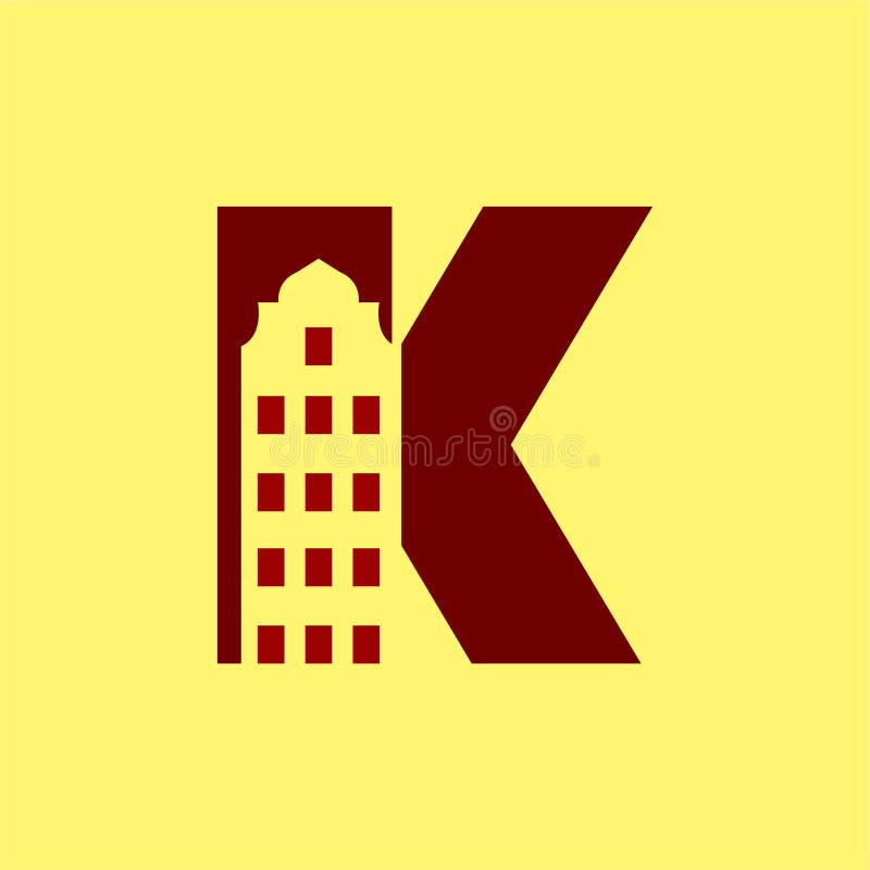 Letter K with Building Concept. Very Suitable Various Business Purposes ...