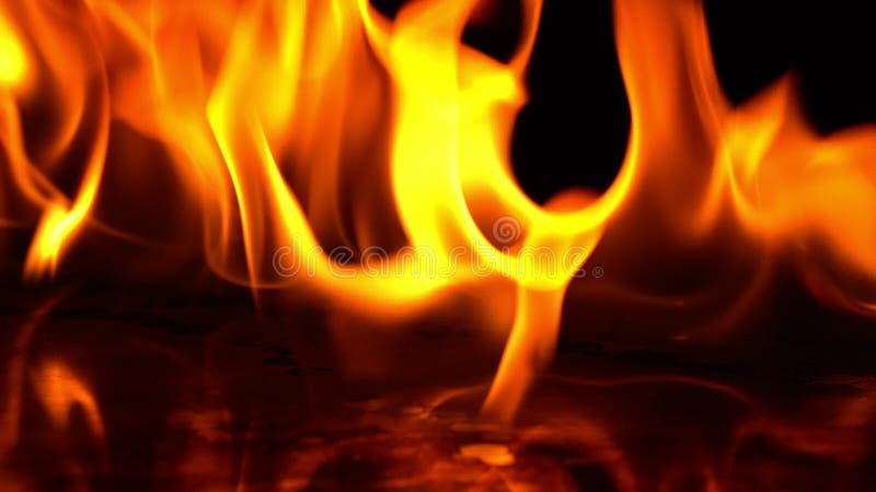 Burning Power of the Flame, Flames and Burning Sparks Close-up, Stock ...