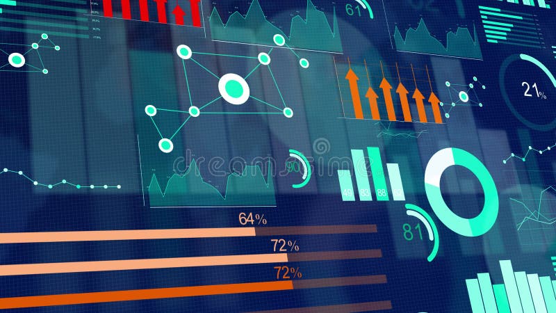 4k Loop Financial Chart and Stock Market Bar Chart Animation. Stock ...