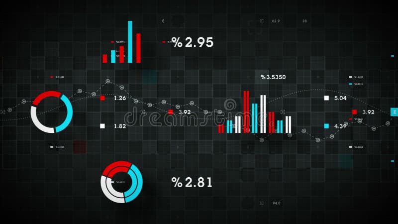 4K Business Data Tracking Black Stock Video - Video of charts, finance ...