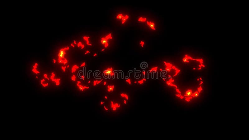 4k Cartoon Fire Animation.Flash Fx Fire and Explosion Set with Alpha ...
