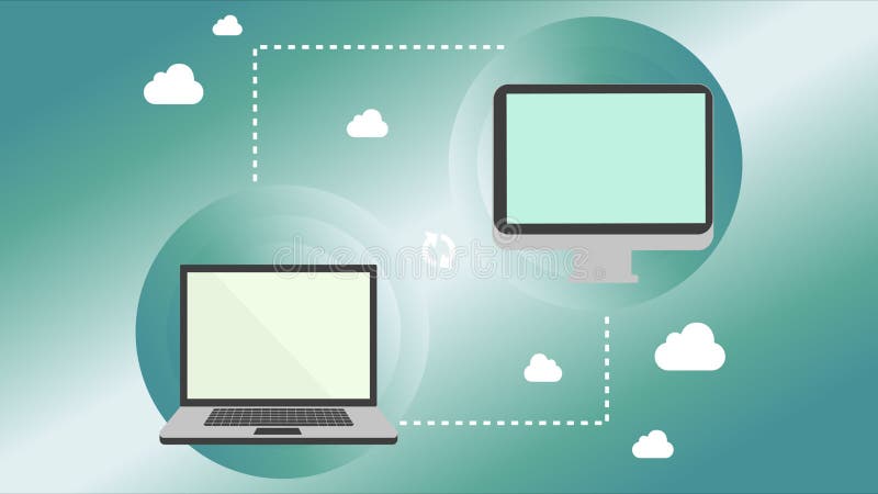 4k Cartoon of Personal Computer Machines for Home and Office Work ...