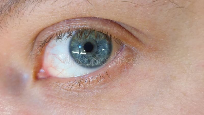 8K Caucasian Male Opens His Left Eye Stock Video - Video of eyebrow ...