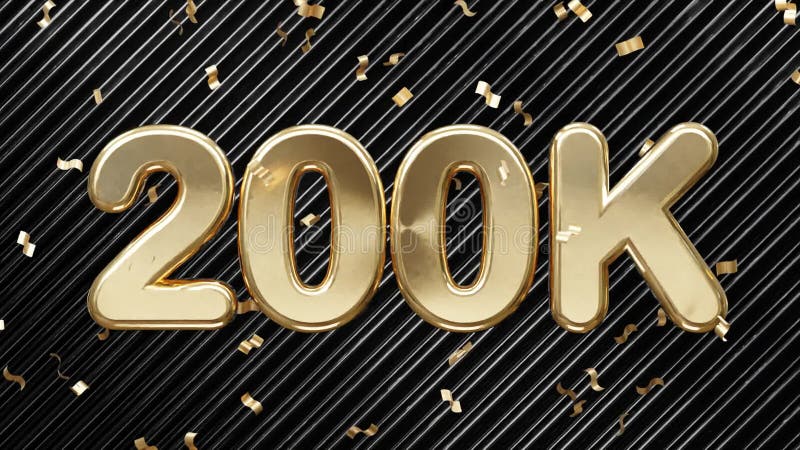 200k Celebration Text Effect Animation Motion Video Stock Footage ...