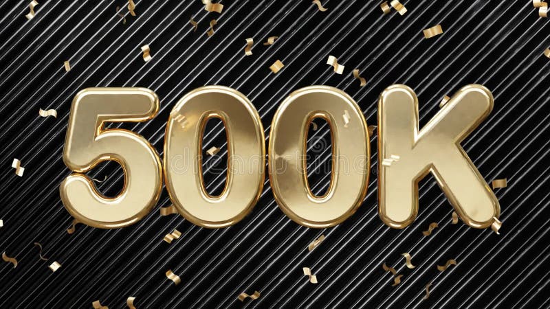 500k Celebration Text Effect Animation Motion Video Stock Footage ...