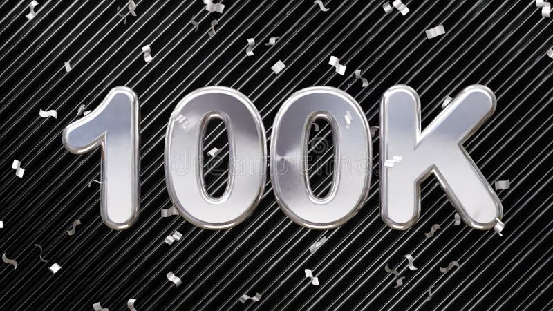 100k Celebration Text Effect Animation Motion Video Stock Footage ...