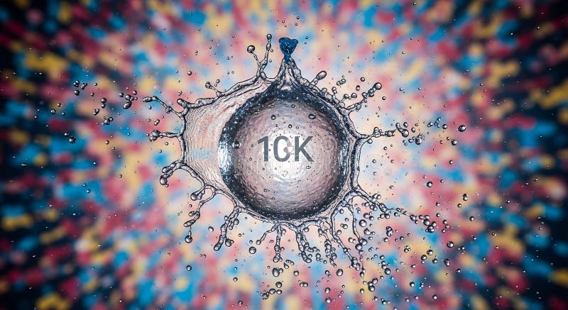 10K Celebration Water Splash Stock Illustration - Illustration of burst ...
