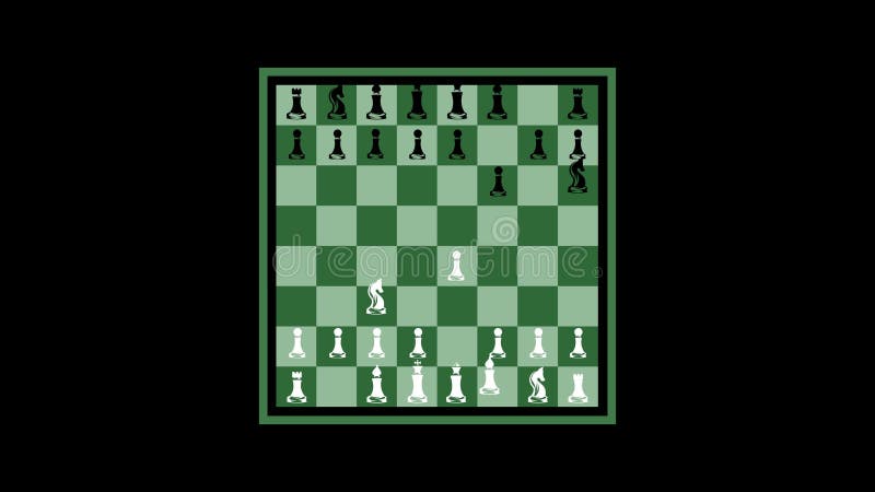 4k Chess Game Animation Video. Animated Vector Chessboard with Chess ...