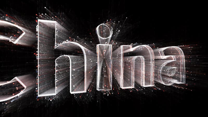 4k China Word,Matrix Binary Computer Code Text Design Particle Animation. Stock Footage - Video ...