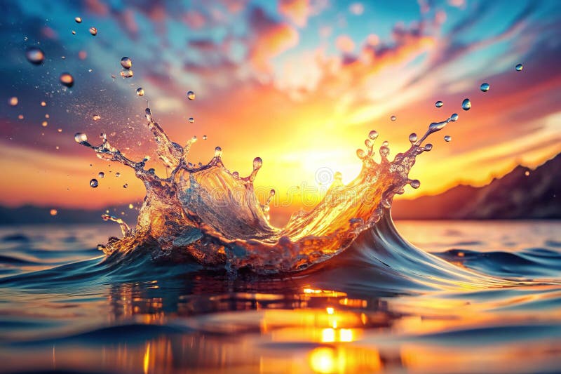 8K Cinematic Water Splash a Vibrant Pastel Splash Effect with Dynamic ...