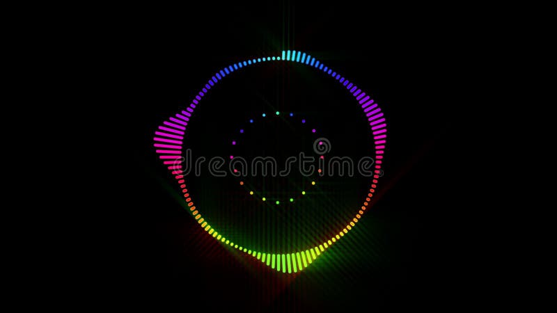 Circle Audio Equalizer Background. Animation. Abstract Circular ...