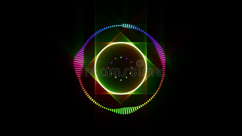 Circle Audio Equalizer Background. Animation. Abstract Circular ...