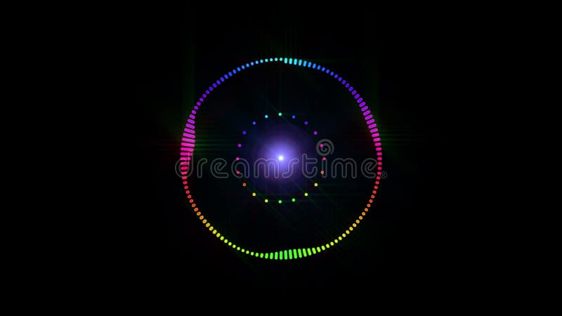 Circle Audio Equalizer Background. Animation. Abstract Circular ...