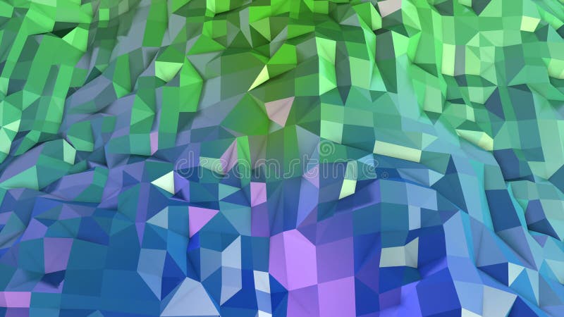 4k Clean Geometric Animated Background in Loop, Low Poly Style ...