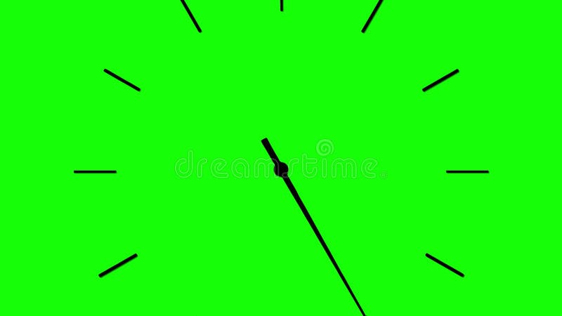 4K Clock Spinning, Watch Animation on Green Screen Stock Footage ...