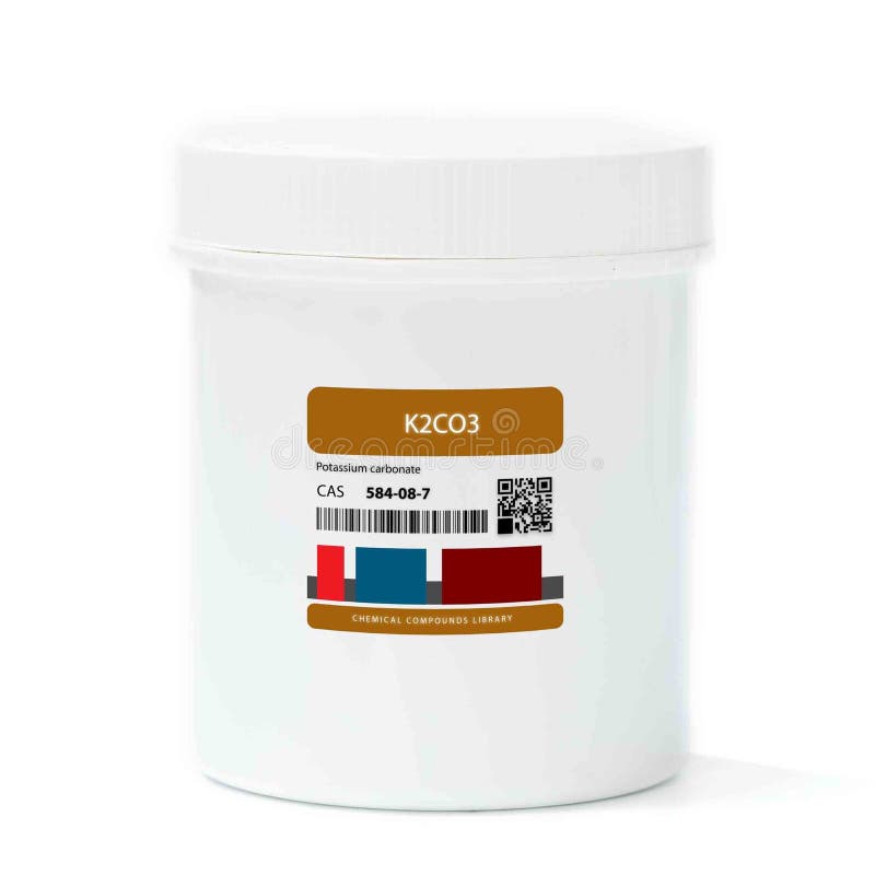 K2CO3 - Potassium Carbonate Stock Photo - Image of flask, bottle: 313191916