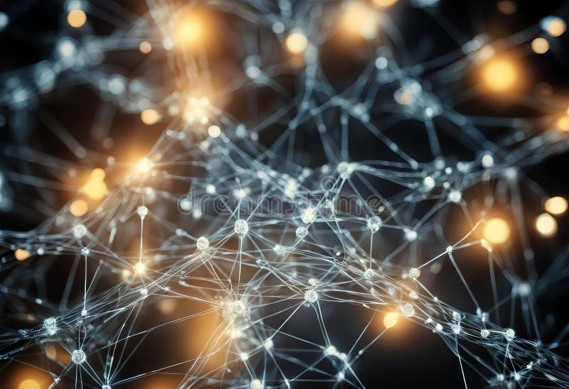 4k Complex Connections Emerging and Forming a Network (White ...