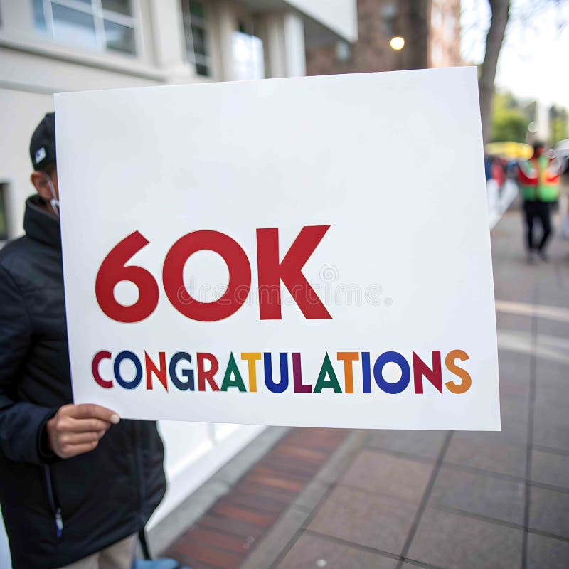 60k Congratulations Text Isolated on White Background Stock ...