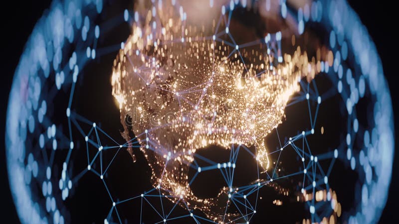 4K Connected Global Network. Internet of Things. Telecommunication ...