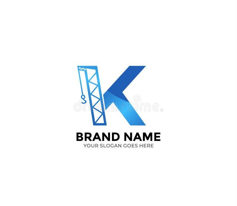 K Construction Logo Design Concept Stock Vector - Illustration of ...