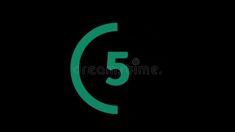 4K Countdown One Minute Animation from 10 To 0 Seconds. Modern Flat ...