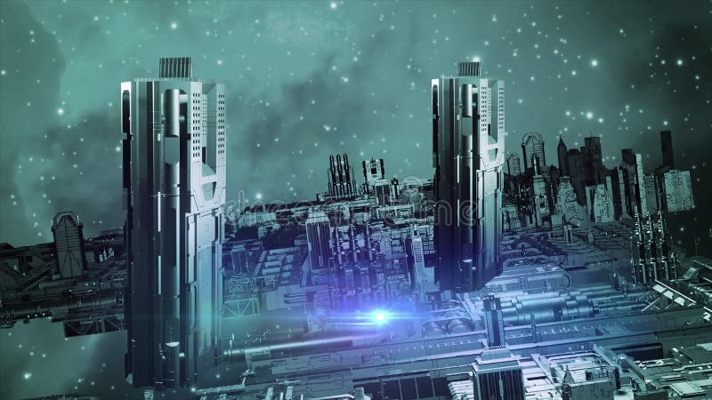 4k Animation - Model of Alien Sci-fi City Stock Footage - Video of ...