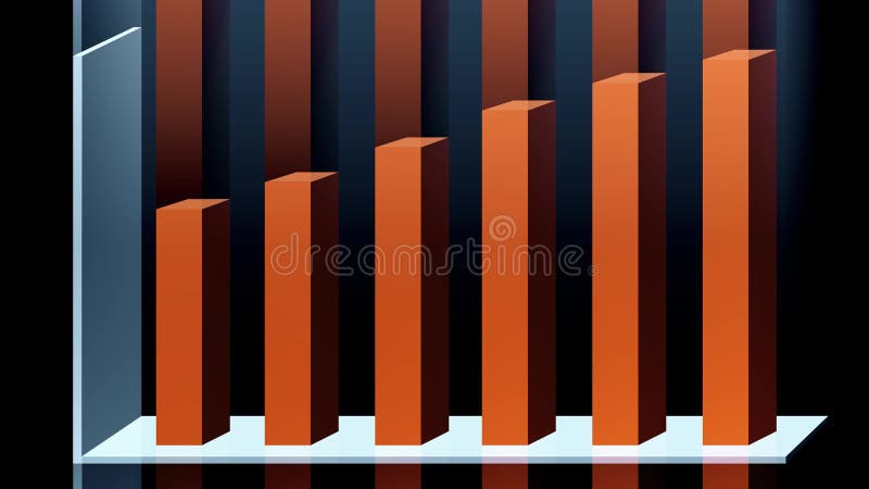 4k 3D Animation of 2D Vector Bar Graph Chart Showing Data Visualization ...