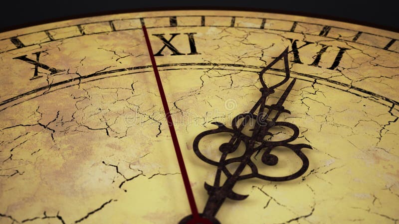 Old Weathered Down Vintage Clock Stock Footage - Video of countdown ...