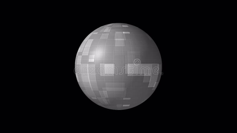 4K 3D Black and White Loop Animation of Abstract Hi-tech Futuristic ...