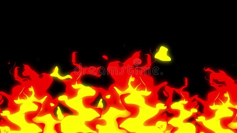 Cartoon FX Elements with Fire and Glow Effect. Seamless Loop Flame ...