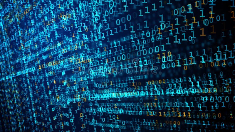 4K 3D Flowing Data Futuristic Big Data Information Technology Loop ...