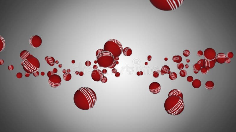 4K 3D Loop Animation of a Red Cricket Ball Spinning in Slow Motion on a ...