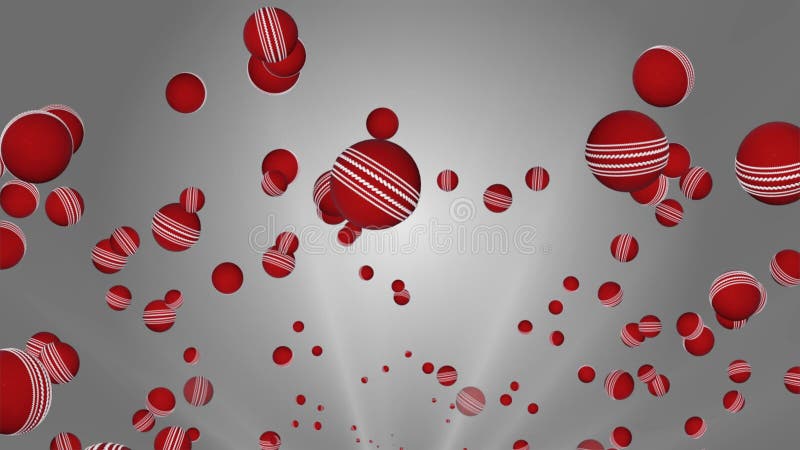 4K 3D Loop Animation of a Red Cricket Ball Spinning in Slow Motion on a ...