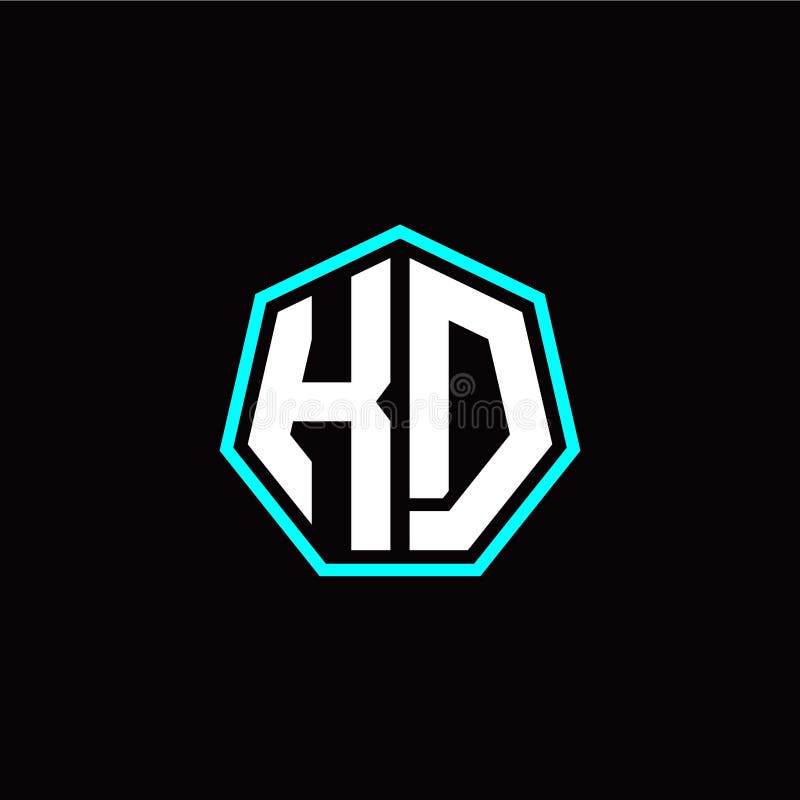 K D Initials Modern Polygon Logo Template Stock Vector - Illustration ...