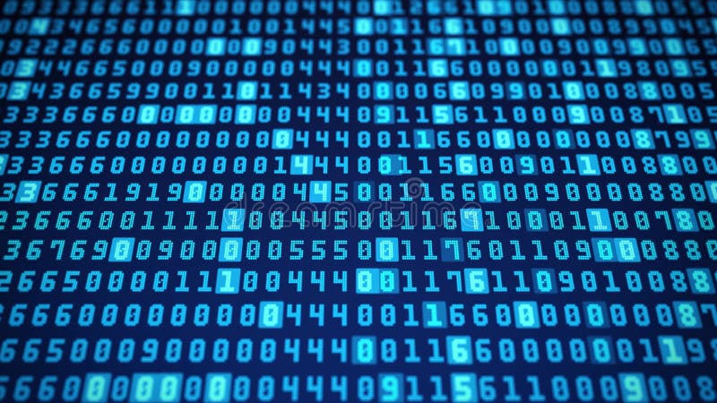 4K 3D Number Hexadecimal Big Data Digital Code Loop Background Animation. Stock Footage - Video ...