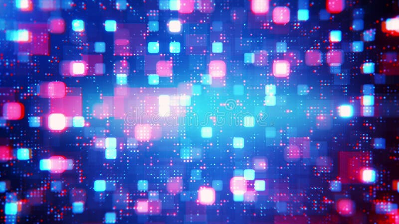 Red Blue Digital Grid Animation Abstract Hi Technology Background Stock ...