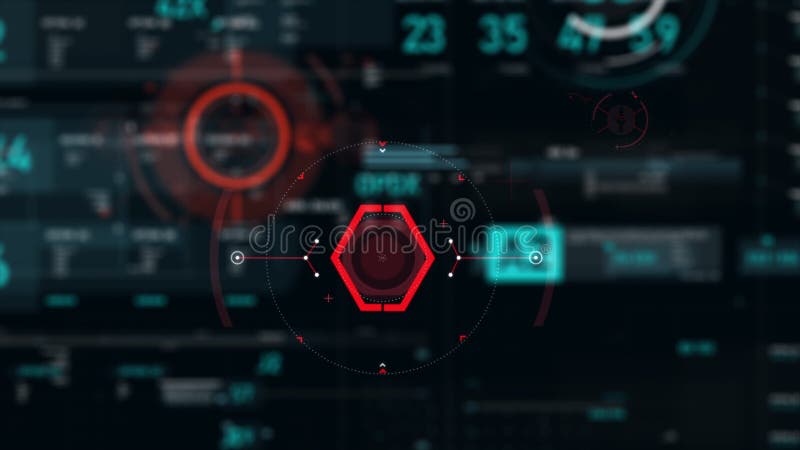 3D Rendering Flying Pass through Hud Head Up Display Interface with Ui ...