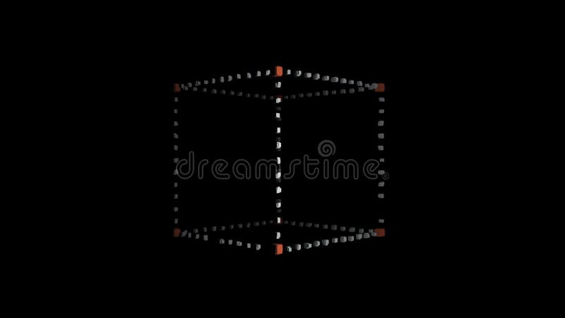 4K 3d Rotating Cube Seamless,solid Geometry Frame,Block Chain ...