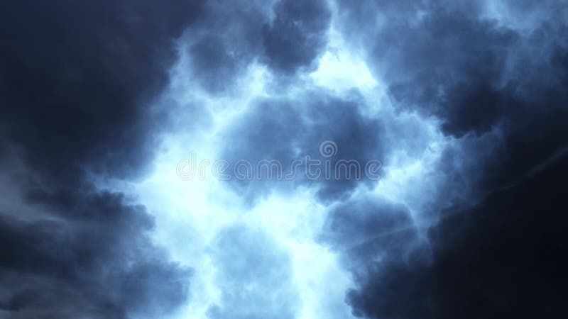 4k Dark Clouds Thunderstorm with Flashing Lightning Stock Footage ...