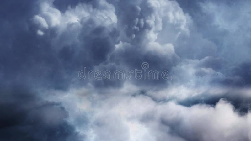 4k Dark Clouds Thunderstorm with Flashing Lightning Stock Footage ...